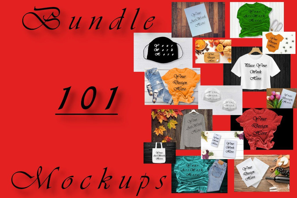 Mega Mockups Bundle, 101 mockups, Mini Bundle - So Fontsy