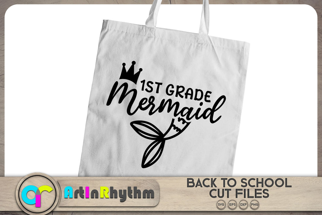 Mermaid 1st grade SVG / Back to school SVG - So Fontsy