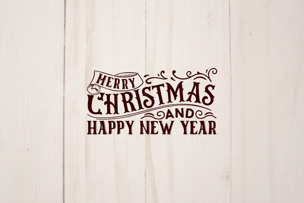 Merry Christmas and Happy New Year SVG - So Fontsy