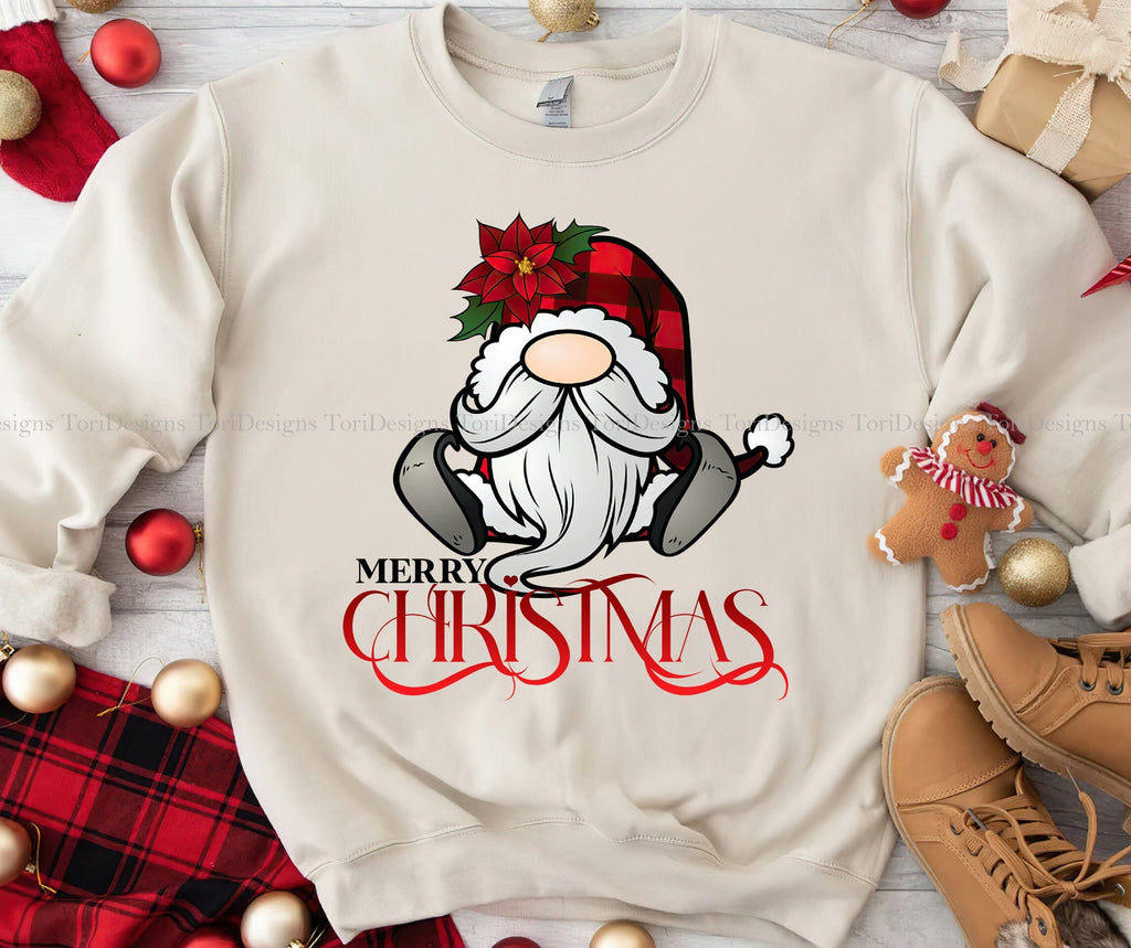 Merry Christmas Gnome PNG Sublimation Design - So Fontsy