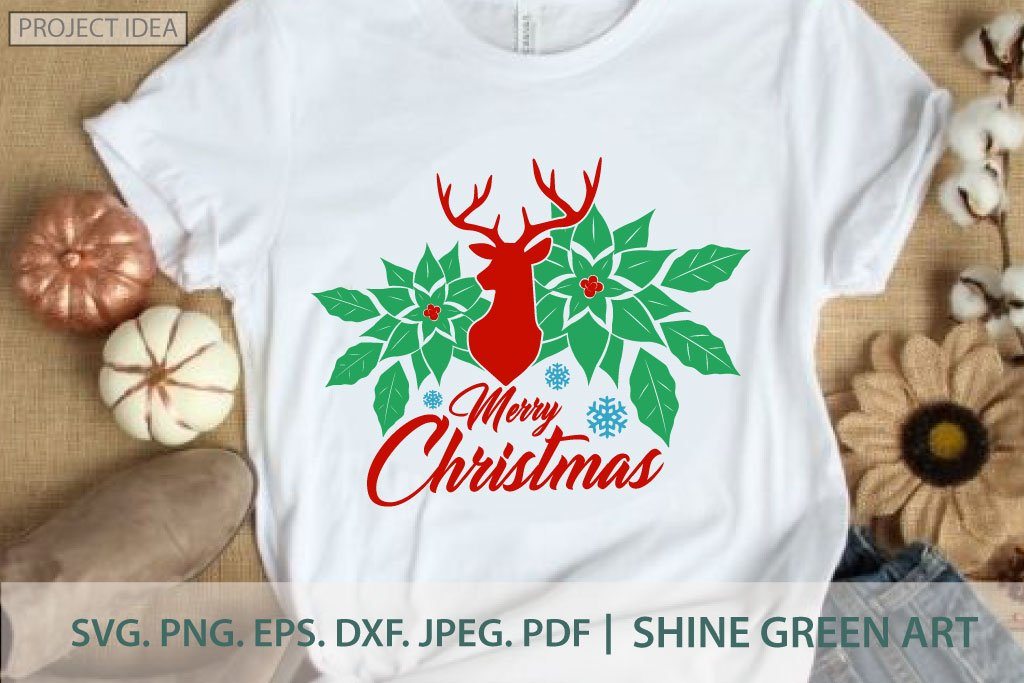 Merry Christmas Reindeer SVG - So Fontsy