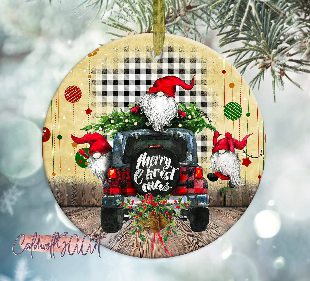 Merry Christmas - Vintage Gnome - Wooden Background - PNG Printable ...