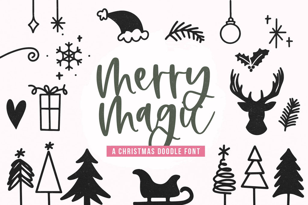 Merry Magic - Christmas Doodle Font - So Fontsy