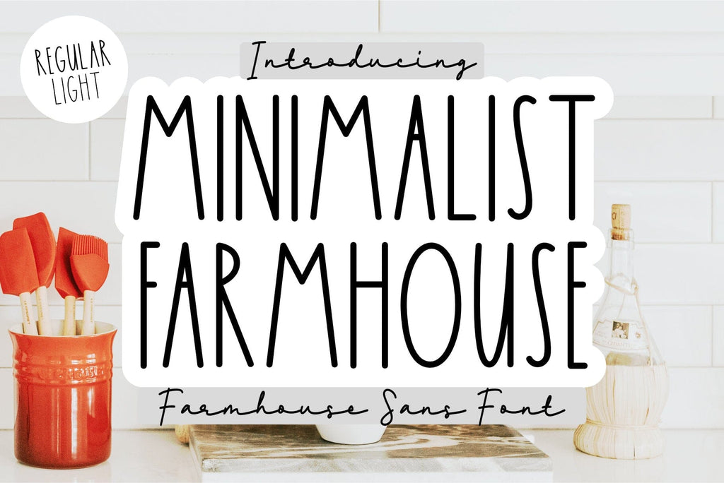 Minimalist Farmhouse Font - Rae Dunn Font - Cricut Font - So Fontsy