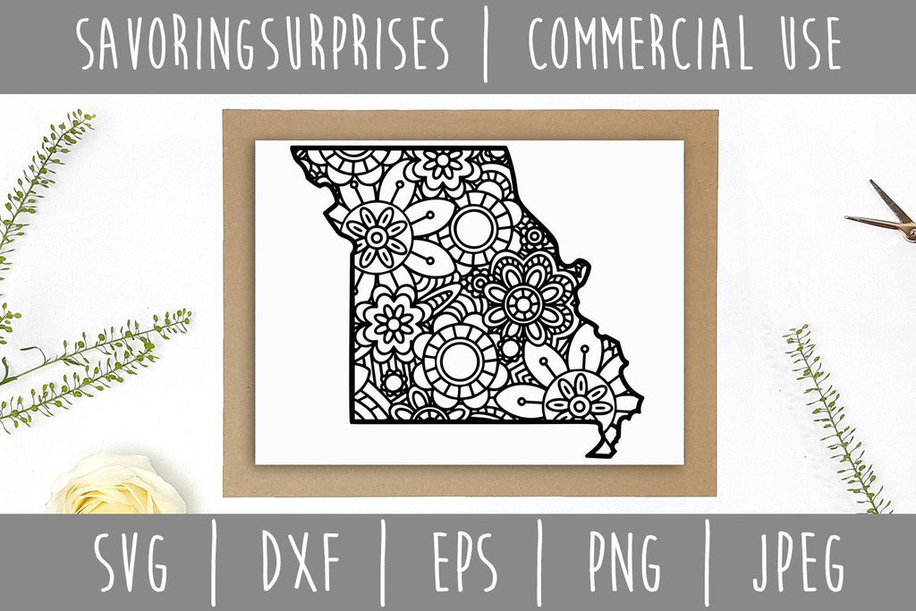 Missouri Mandala Zentangle - So Fontsy