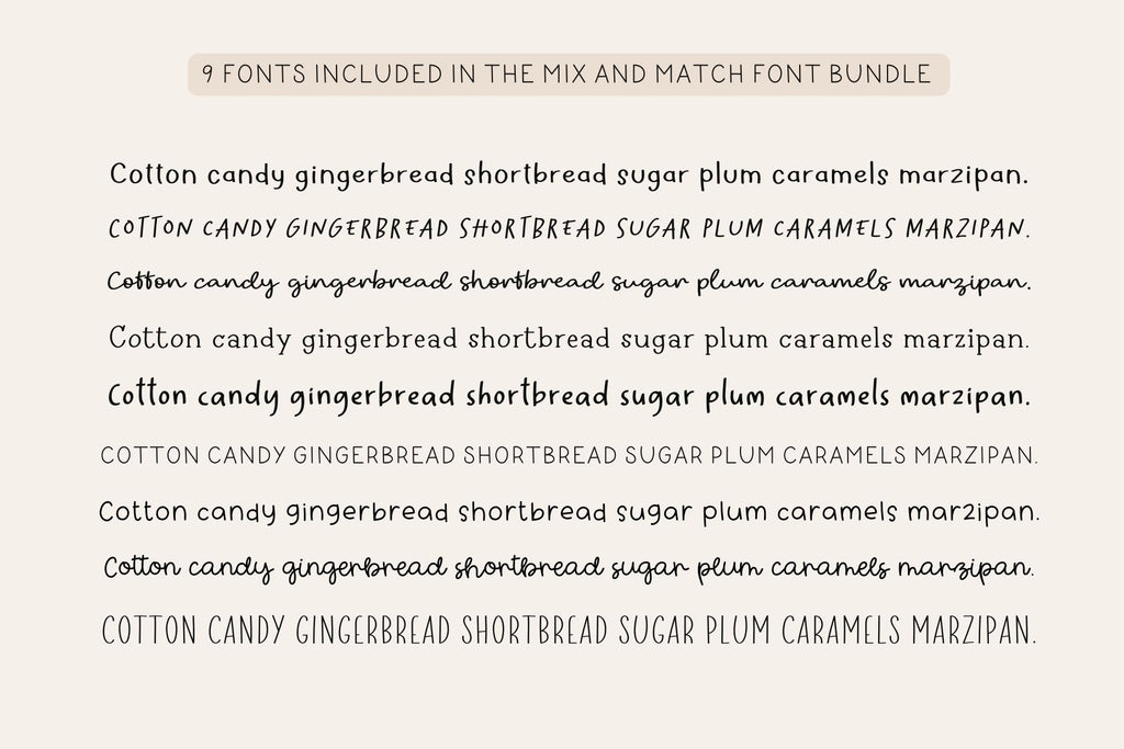 Mix and Match Font Bundle - So Fontsy
