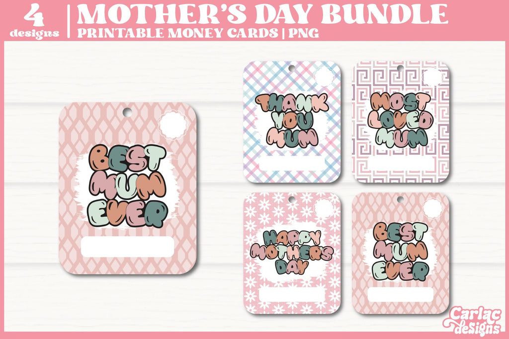 Mother's Day Money Card Bundle | Mother's Day Bundle - So Fontsy