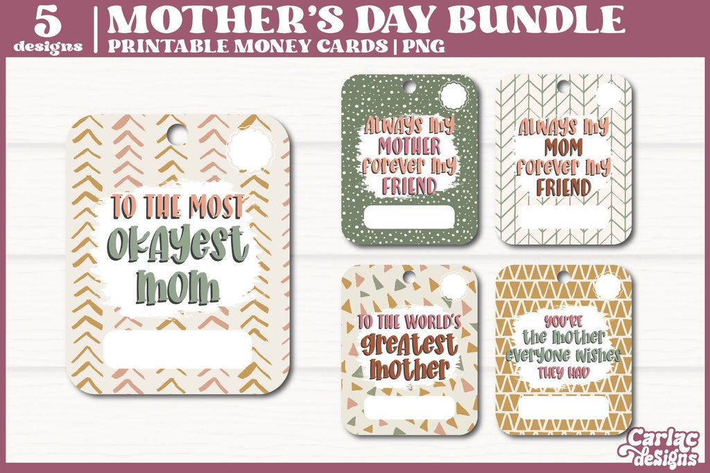 Mother's Day Money Card Bundle | Mother's Day Bundle - So Fontsy