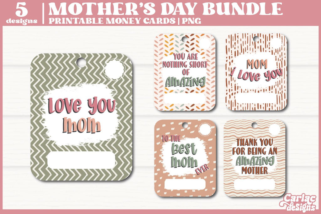 Mother's Day Money Card Bundle | Mother's Day Bundle - So Fontsy