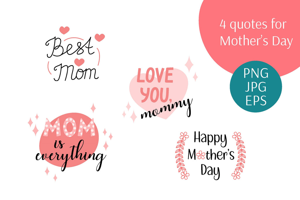 Mother's Day PNG Illustrations | Vector Clipart - So Fontsy