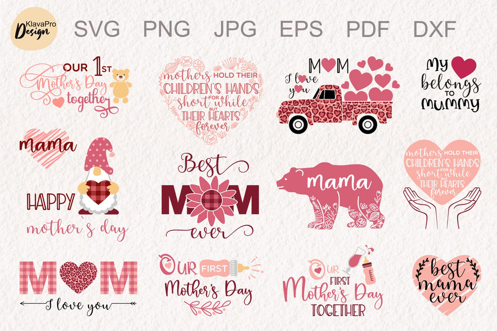 Mother's Day SVG Bundle | Mom SVG PNG DXF - So Fontsy