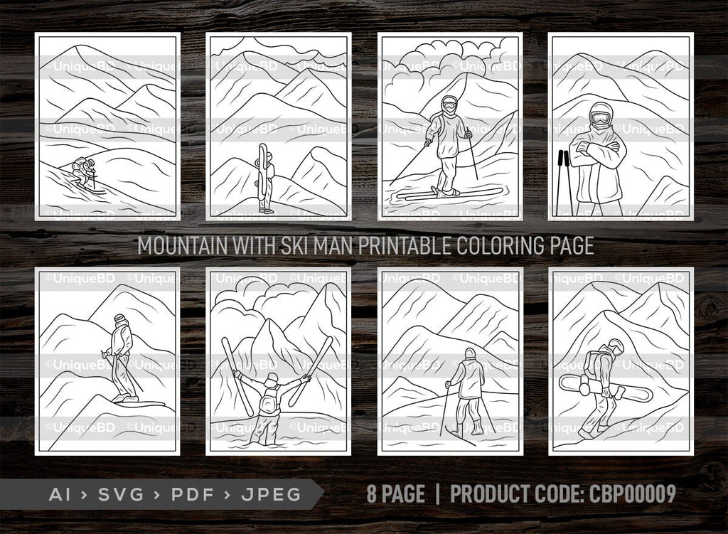 mountain man coloring pages