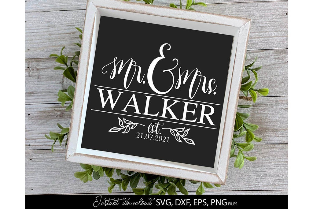 Mr and Mrs Sign SVG | Mr And Mrs Welcome SVG | Wedding Sign SVG | PNG ...