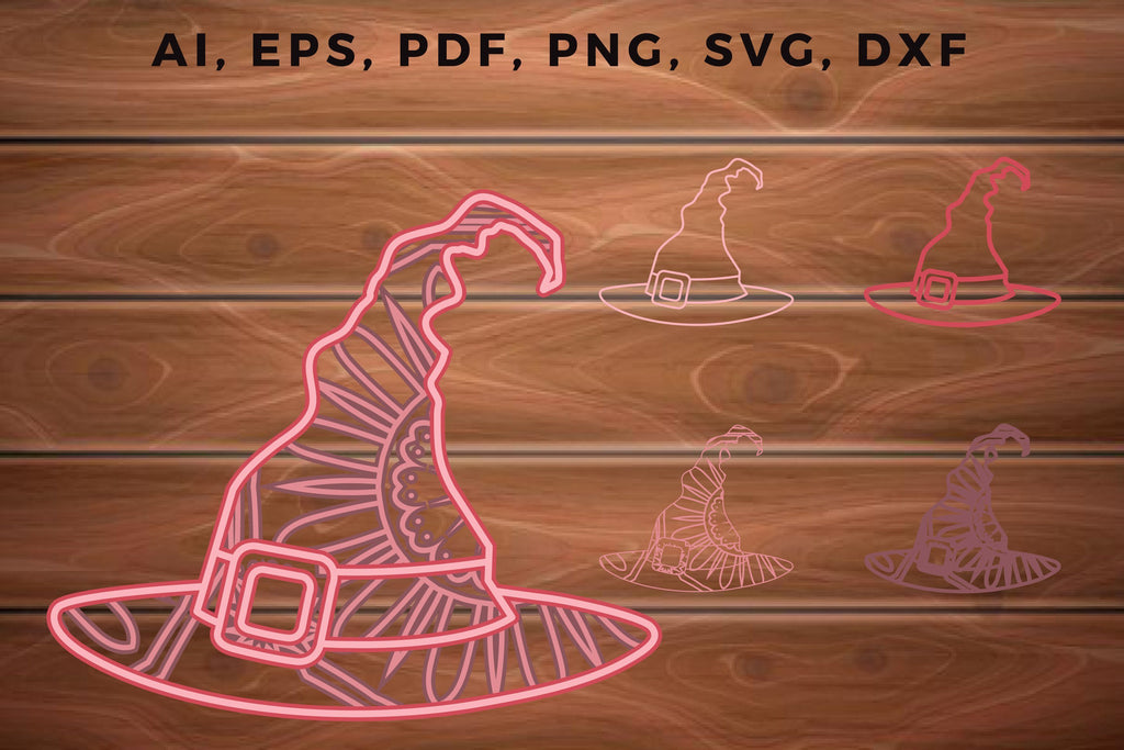 Multi Layer Halloween hat Cut File svg - So Fontsy