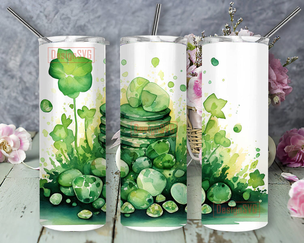 Mystial Magical And Sparkly Green Money Abstract 20oz Skinny Tumbler Png, Malachite Crystal ...