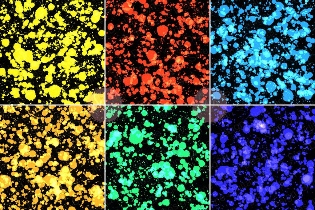 Neon Paint Splatter Digital Papers Backgrounds - So Fontsy