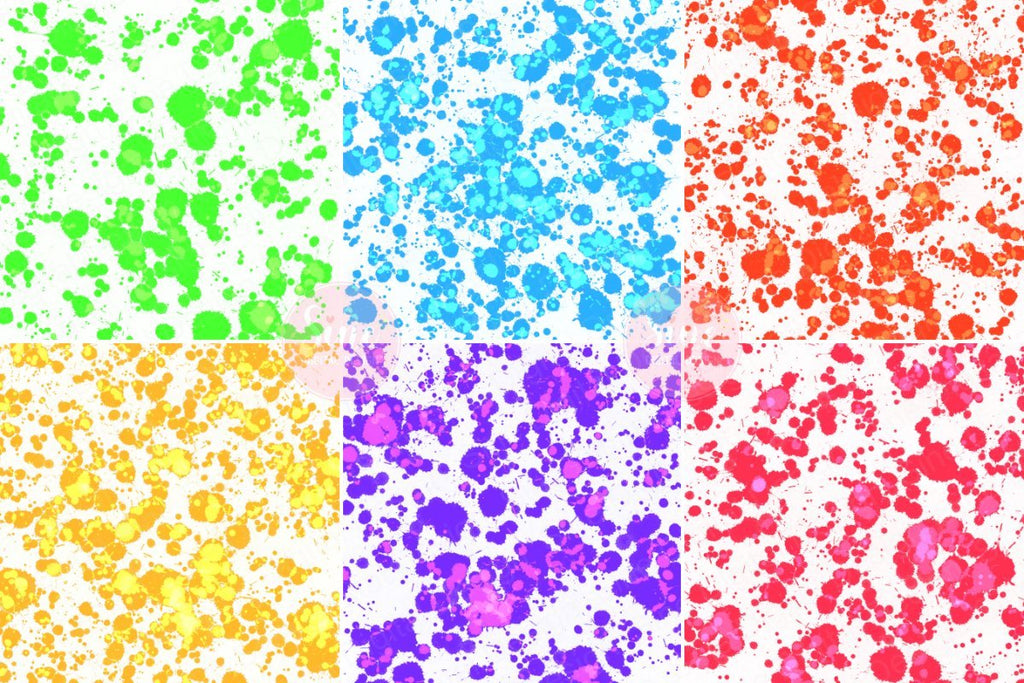Neon Splatter Digital Papers Backgrounds - So Fontsy
