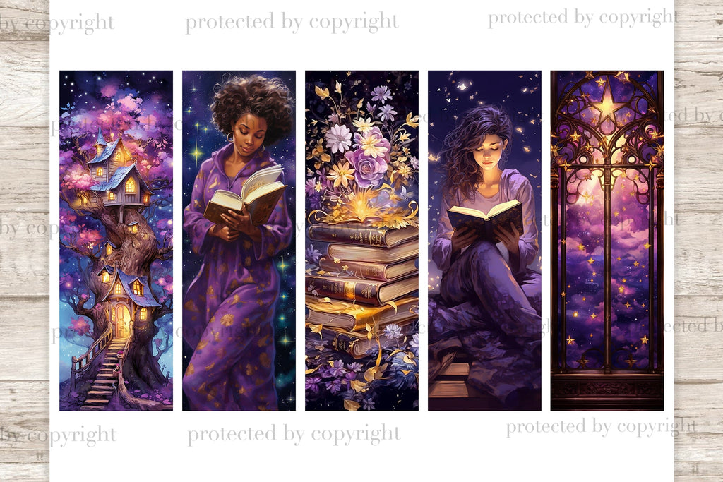 Night Bookmarks | Bookmark Sublimation - So Fontsy