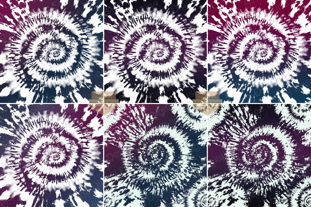 Night Sky Ombre Tie Dye Digital Papers Backgrounds - So Fontsy