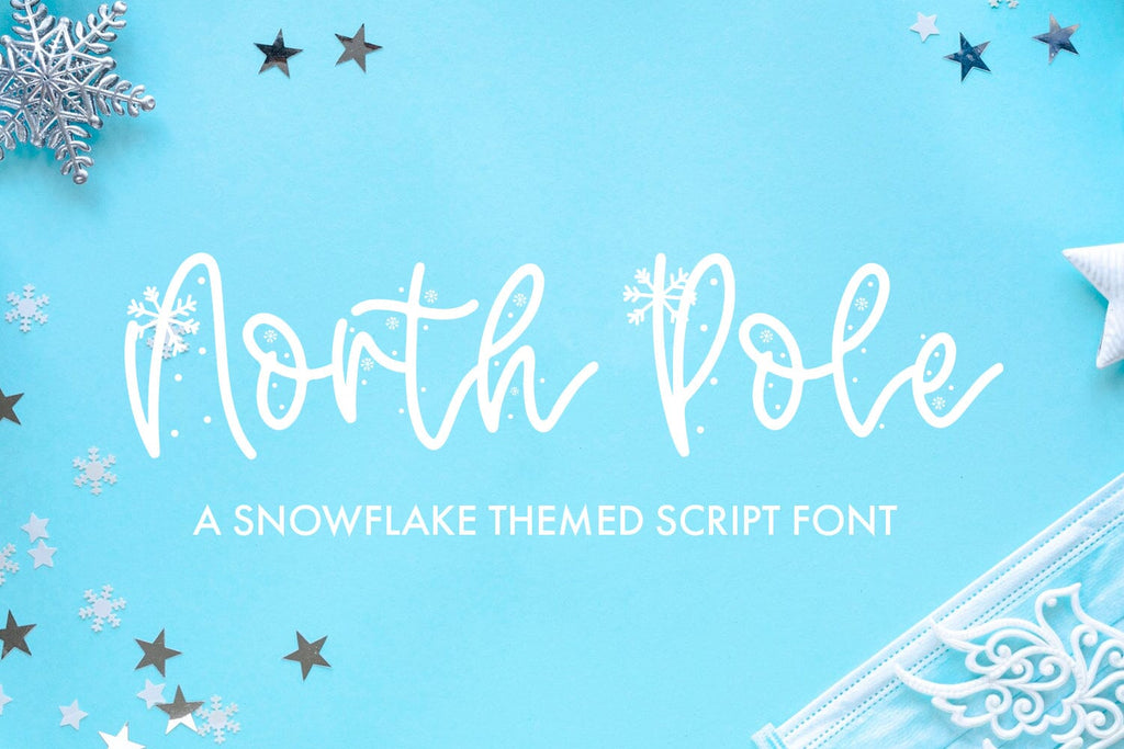 North Pole - A Snowflake Font - So Fontsy