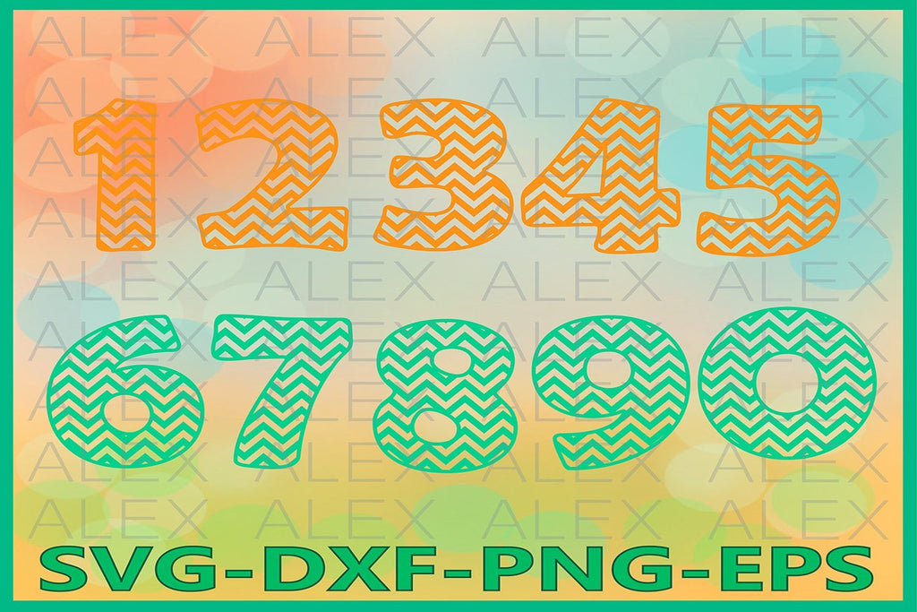 Numbers Chevron SVG - So Fontsy