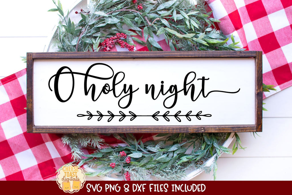 O Holy Night | Christmas Sign SVG - So Fontsy