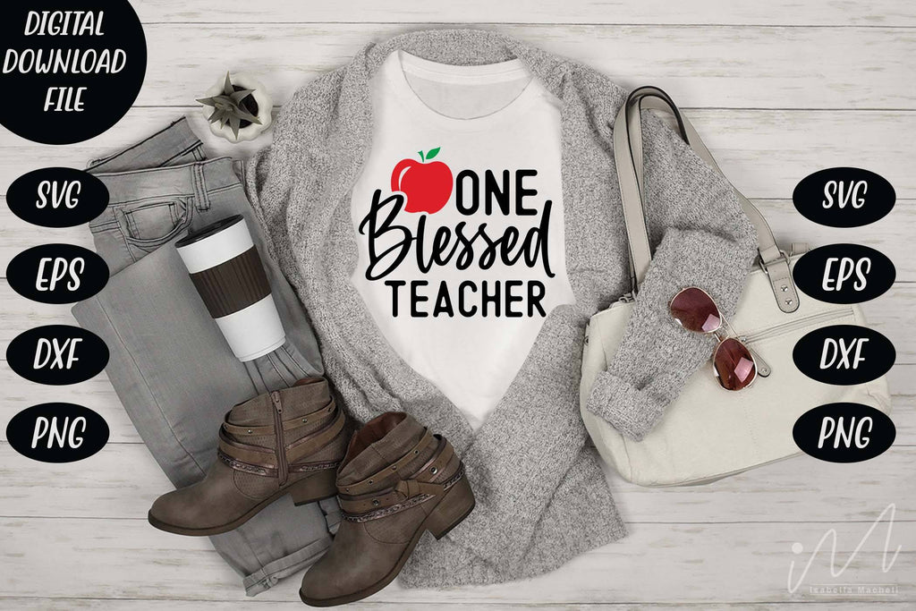One blessed teacher svg,Kindergarten Teacher Svg, Cool Teacher T-shirt ...