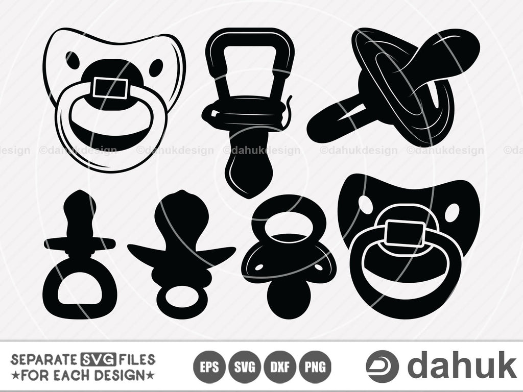 Baby Pacifier svg, Pacifier SVG File, Pacifier Vectors, Cut file, for ...