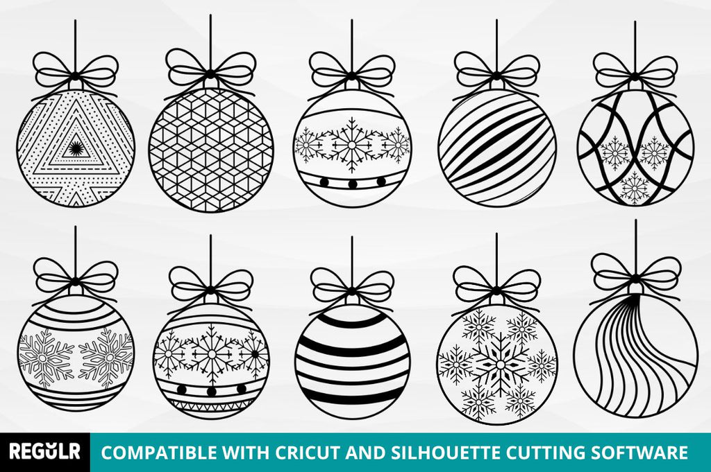 Paper Cut Christmas Ball SVG Bundle - So Fontsy