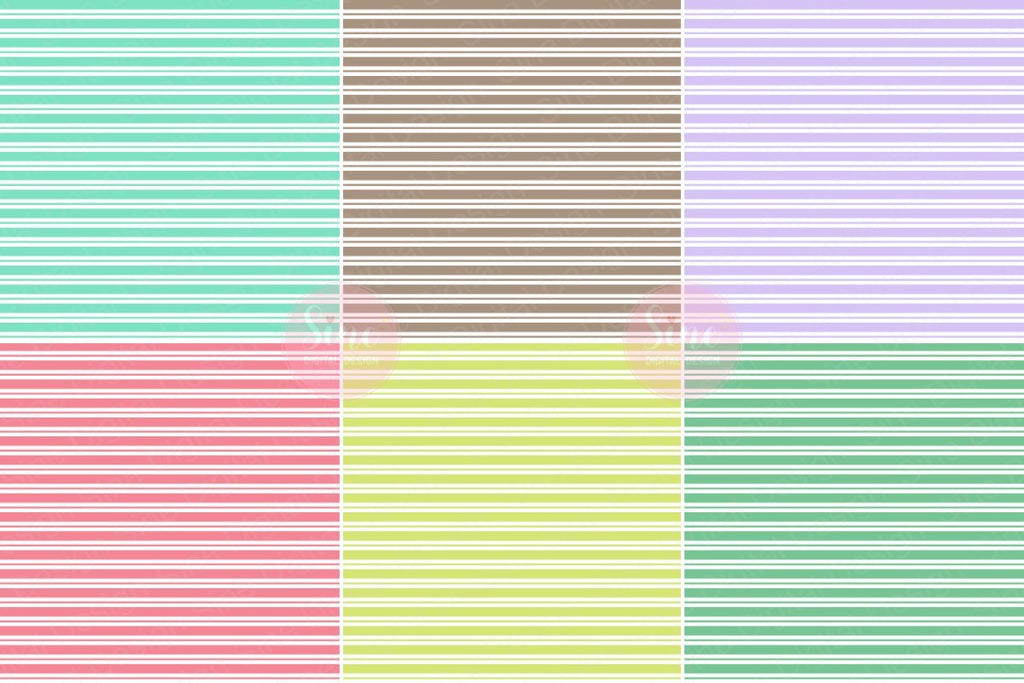 Pastel Stripe Pattern Seamless Digital Paper Backgrounds - So Fontsy