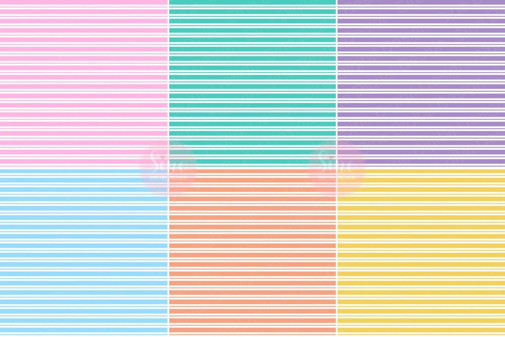 Pastel Stripe Pattern Seamless Digital Paper Backgrounds - So Fontsy