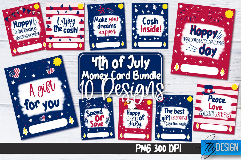 Patriotic Money Card PNG | Money Holder Bundle - So Fontsy