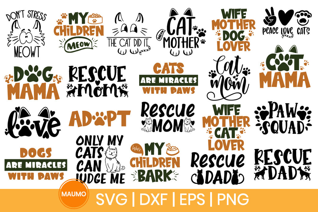 pet svg bundle, cat and dog quotes - So Fontsy