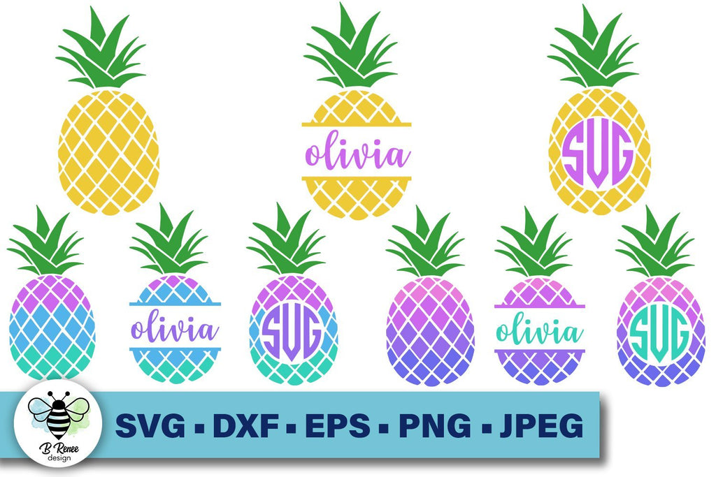 Pineapple SVG | Pineapple Monogram SVG | Summer SVG - So Fontsy
