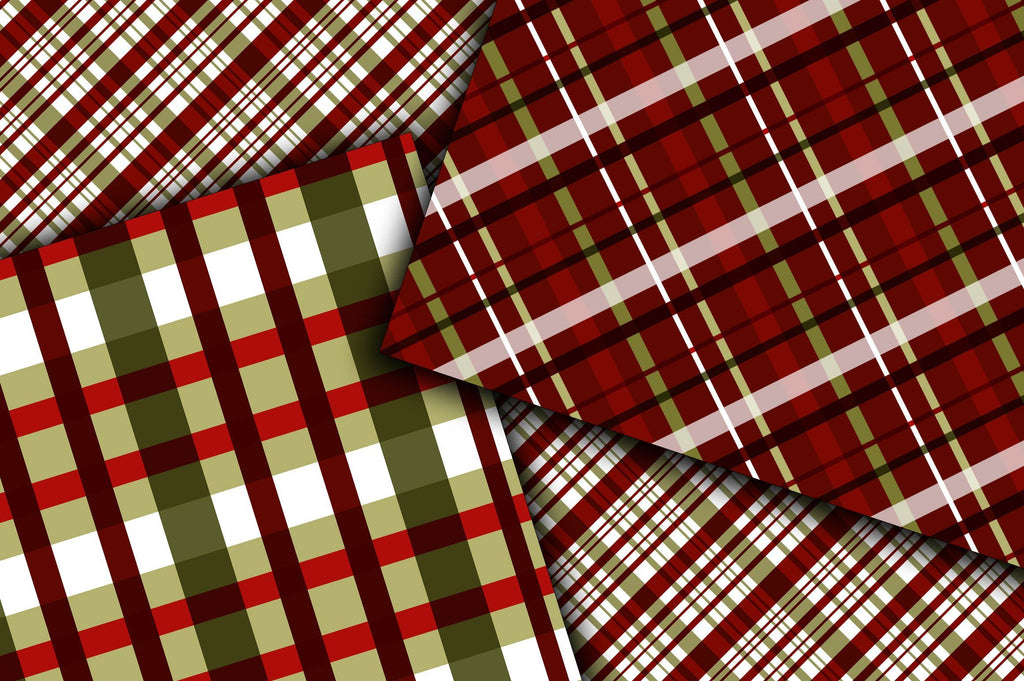 Plaid Christmas Digital Paper - So Fontsy