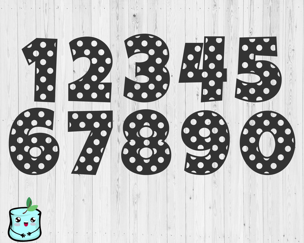 Polka Dot Alphabet And Numbers - So Fontsy