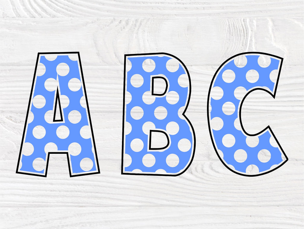 Polka dot letters SVG | Polka dot numbers svg | Polka dot font svg ...