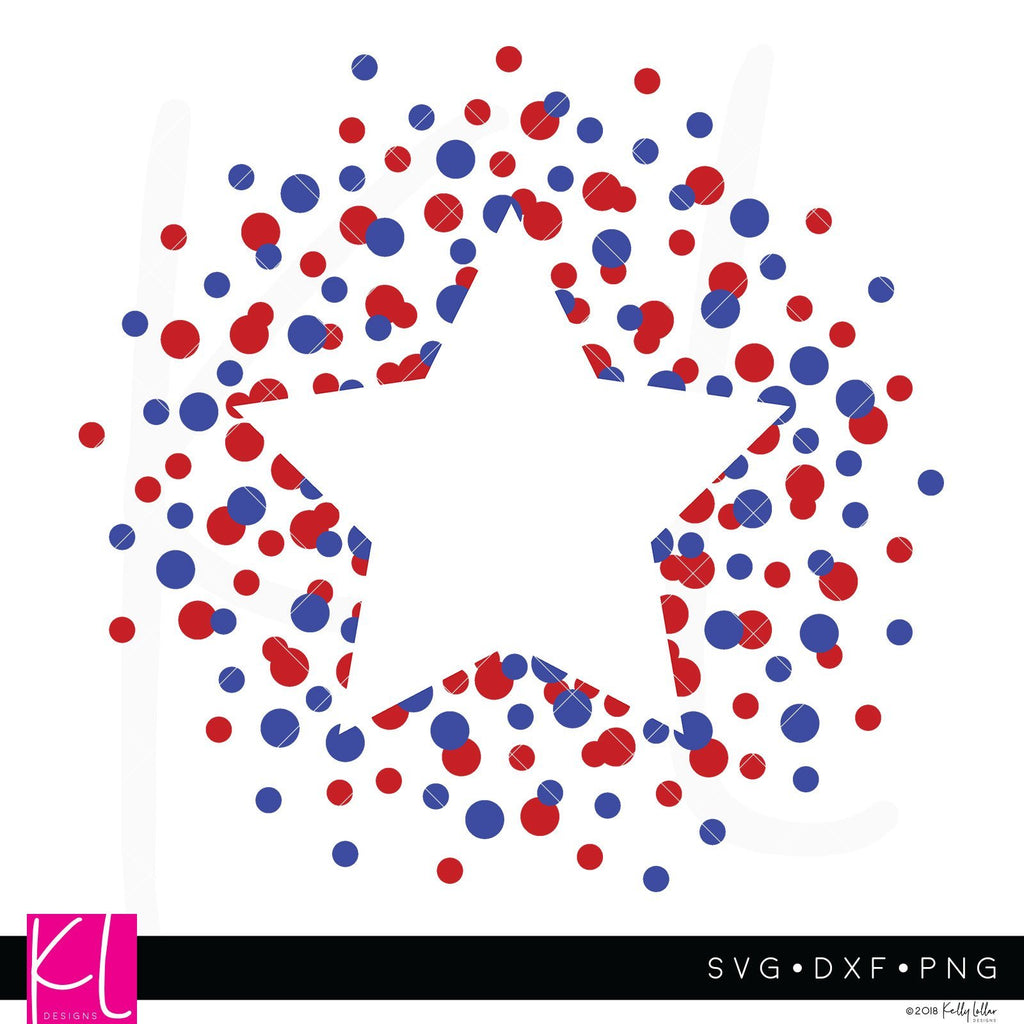 Polka Dot Outlined Star - So Fontsy