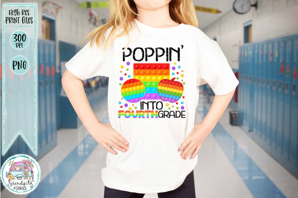 Poppin' Into Fourth Grade - PNG - So Fontsy