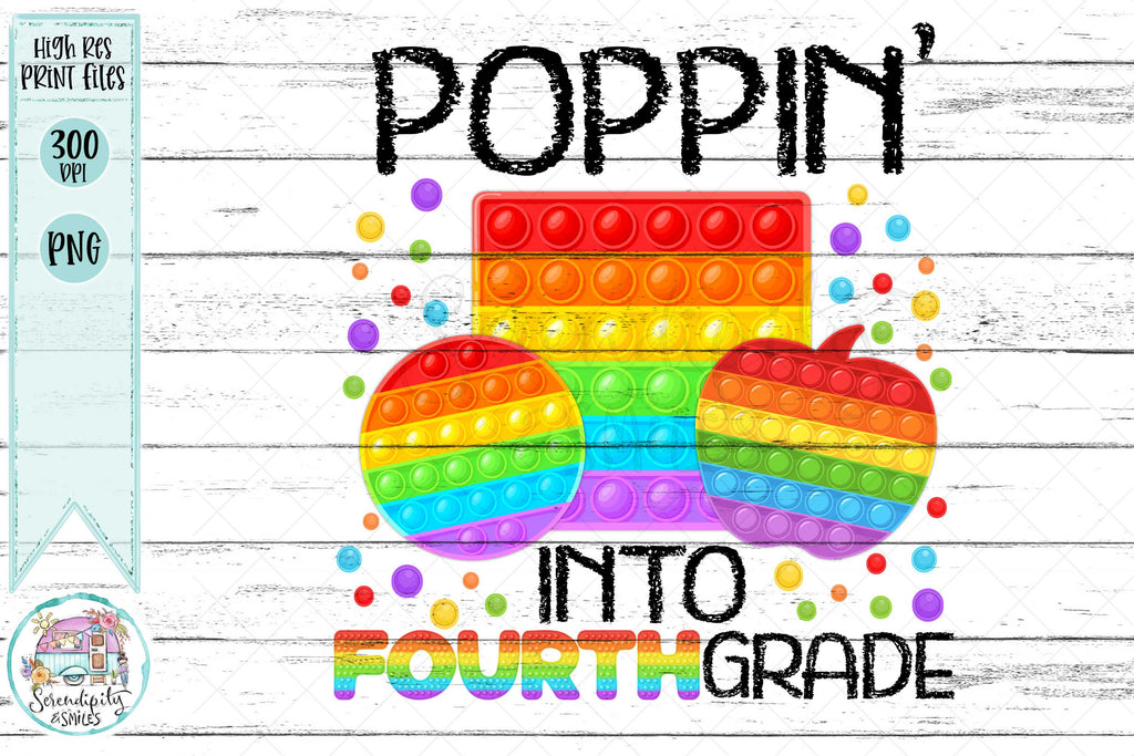 Poppin' Into Fourth Grade - PNG - So Fontsy