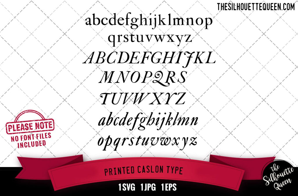 Printed Caslon Type alphabets - ABC letters - So Fontsy