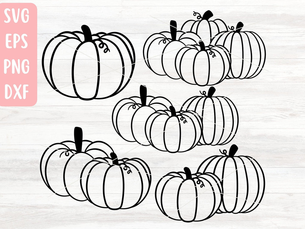 Pumpkin SVG Bundle Cut Files for Cricut or Silhouette - So Fontsy