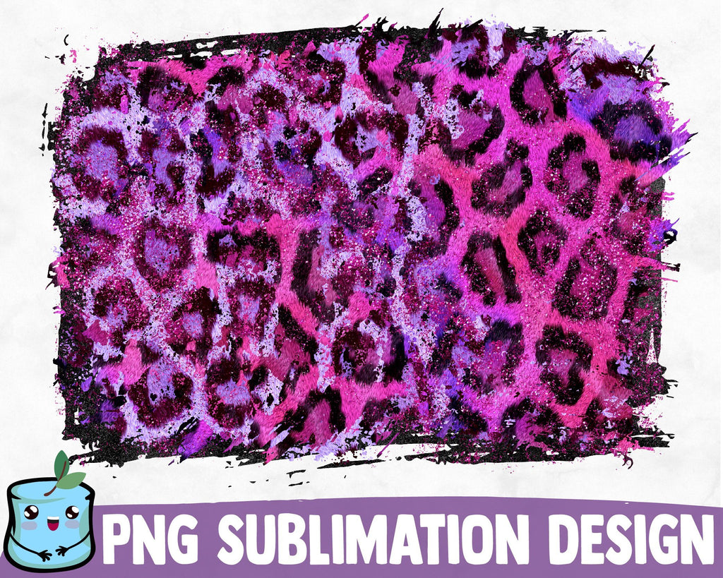 Purple Pink Leopard Sublimation Background - So Fontsy