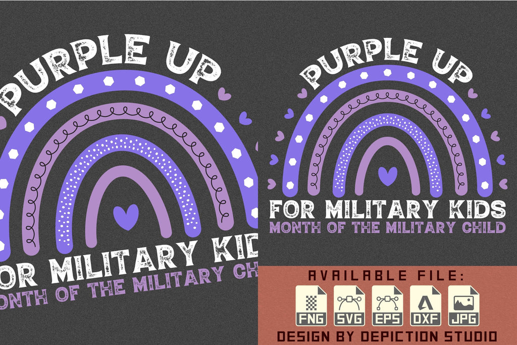 Purple Up For Military Kids Month Of The Military Child T-Shirt, Purple ...