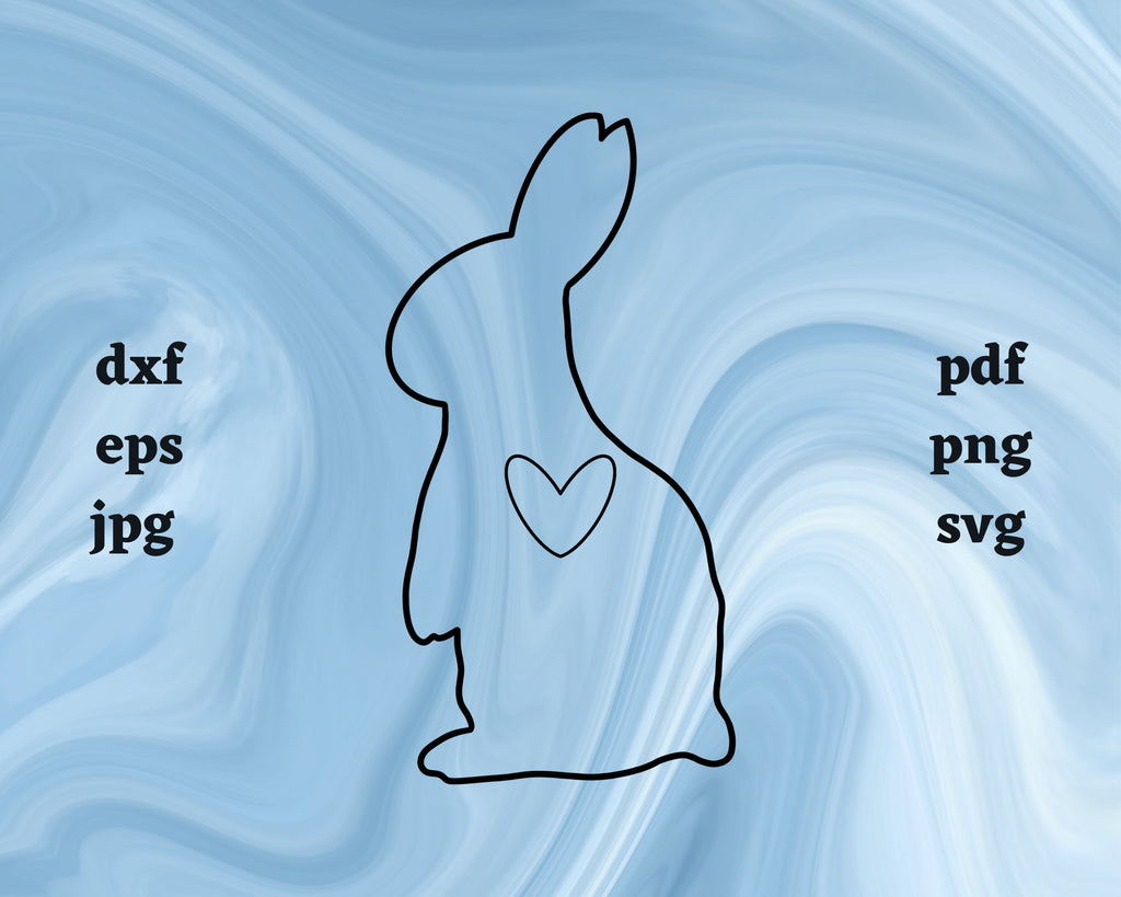 Rabbit Heart SVG Cut File - So Fontsy