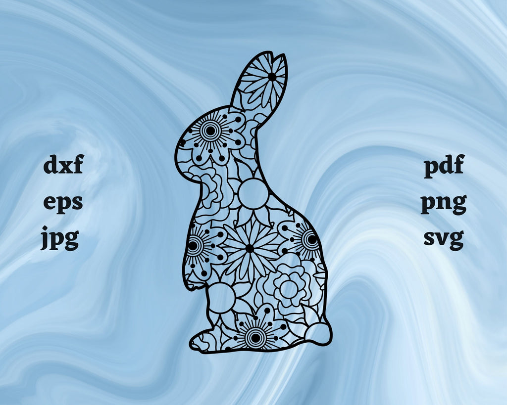 Rabbit Mandala SVG Cut File - So Fontsy
