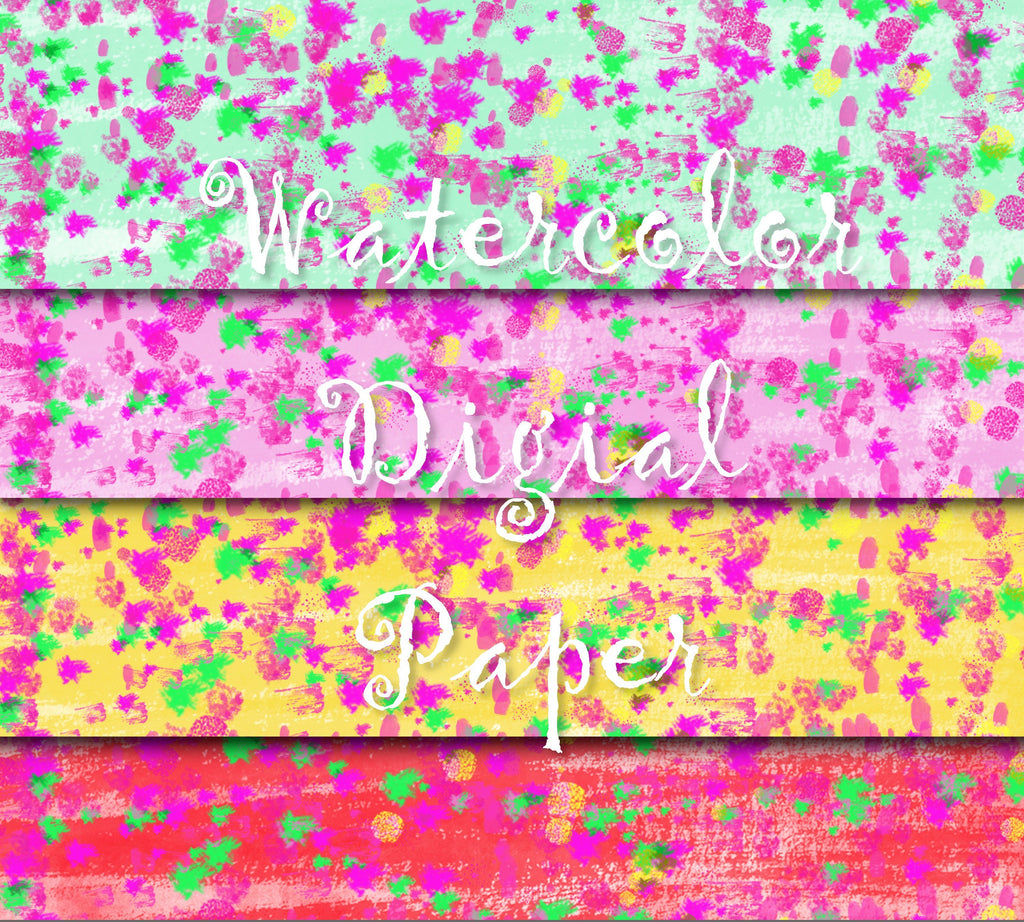 Rainbow Watercolor Splash Clip Art - Watercolor Blobs - Rainbow Clip A ...