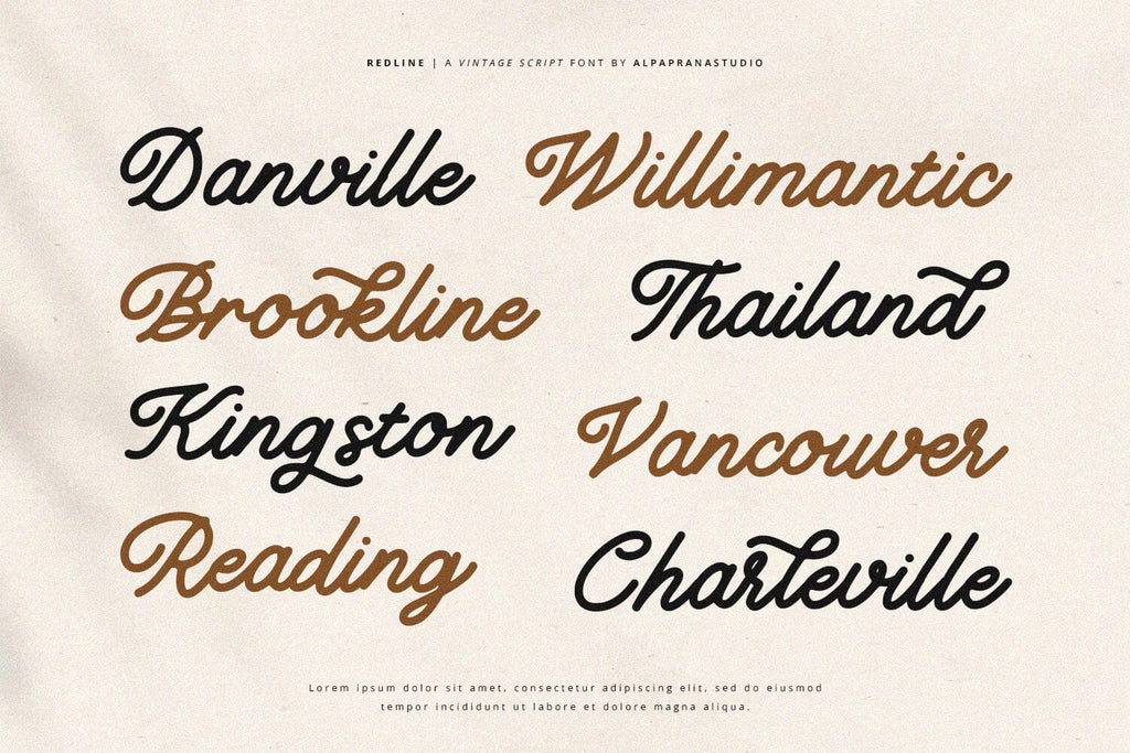 Redline - Vintage Script Font - So Fontsy