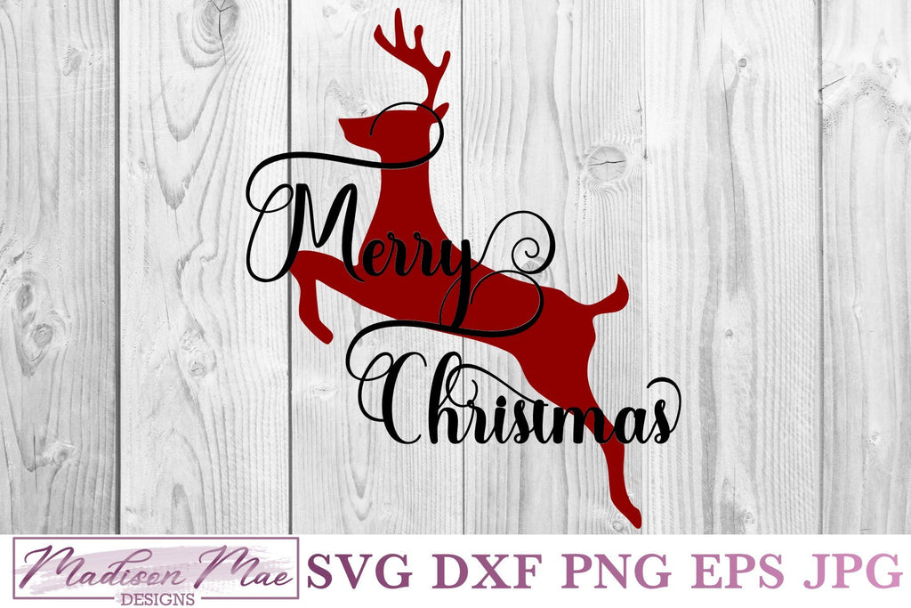 Reindeer Svg, Merry Christmas, Christmas SVG - So Fontsy