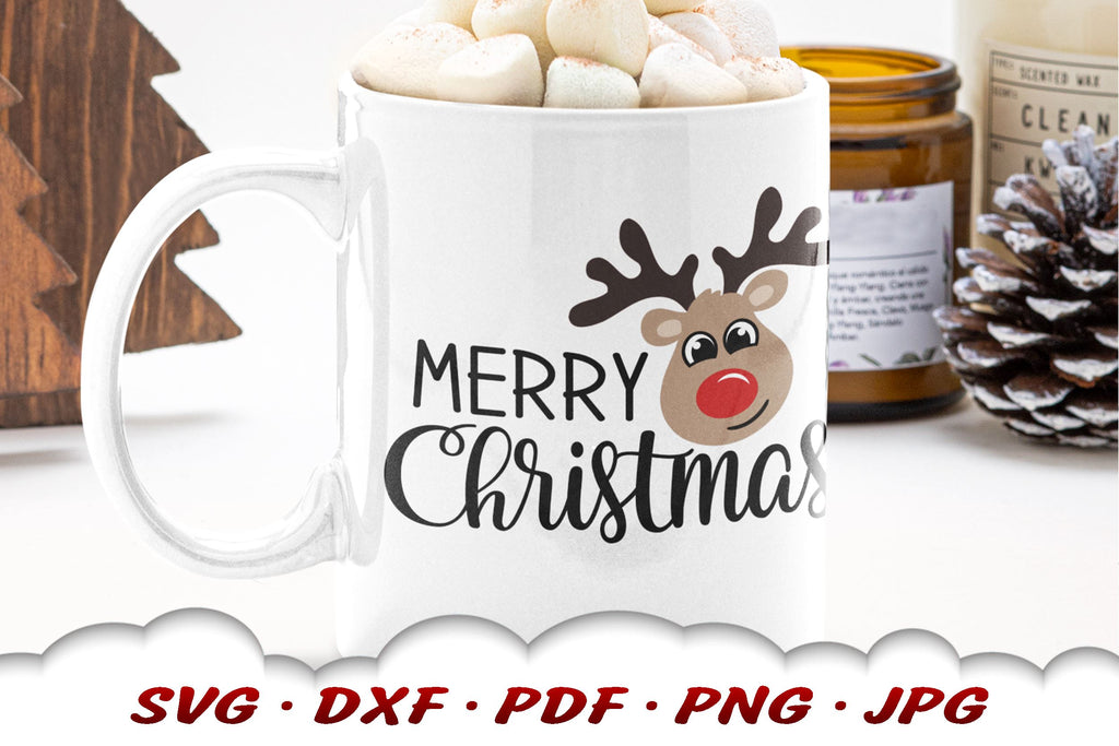 Reindeer SVG | Merry Christmas SVG - So Fontsy